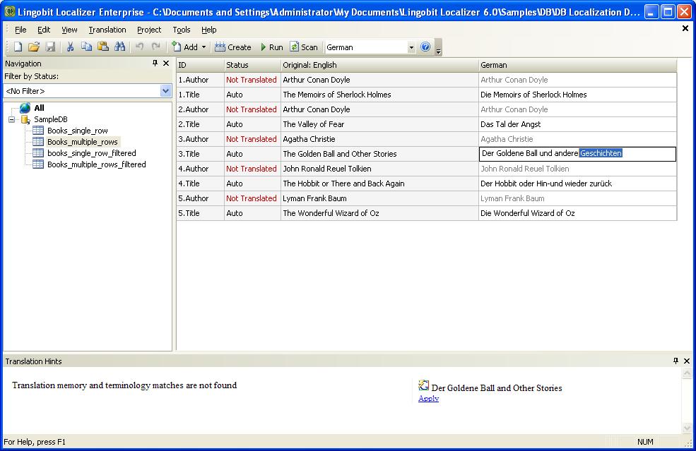 Database Localization